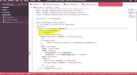 Using Multiprovider Giving Compilation Error Without Any Stack Trace