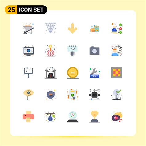 25 Universal Flat Colors Set For Web And Mobile Applications Briefcase Villa Arrow Space Home