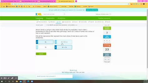 Equivalent Linear Expressions More Help Youtube