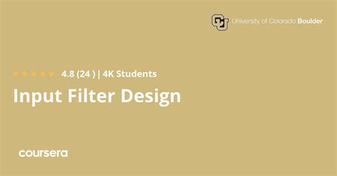 input filter design coursya