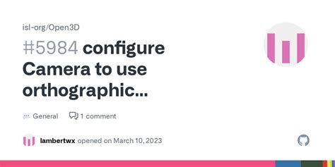 Configure Camera To Use Orthographic Projection Isl Org Open3D