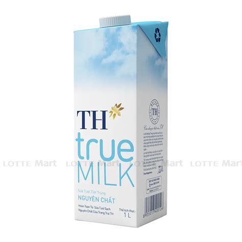 Sữa Tươi Tiệt Trùng TH True Milk Nguyên Chất Hộp L