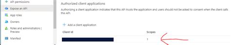 Add An Aad Scenario Authorized Client Apps For Apis · Issue 25026