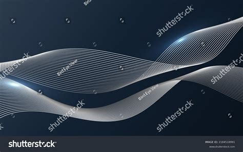 Abstract White Wave Lines Lighting Effect Stock Vector Royalty Free 2184518991 Shutterstock
