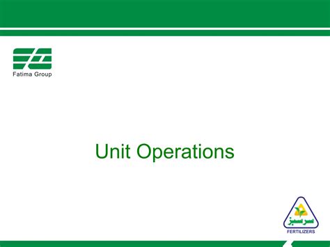 Unit Operations Unit Process For Process Plant PPTX