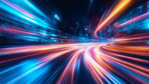 Flowing Glowing Binary Code In A Futuristic Digital Data Stream