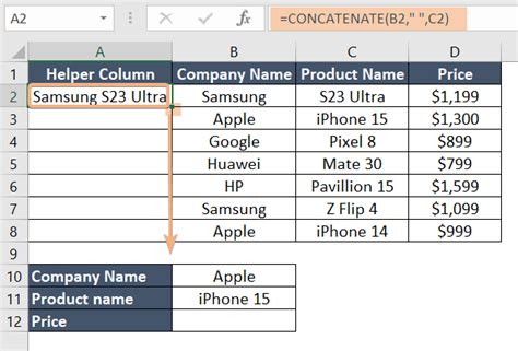 How To Vlookup From Multiple Columns With Only One Return In Excel