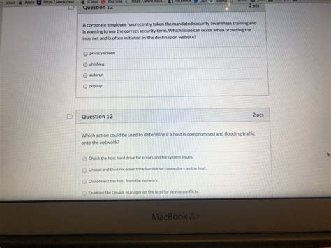 Solved D Question 1 2 Pts When Configuring Windows Security