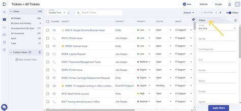 filter your tickets with desk365 create a personalized view desk365