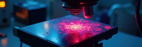 Led Illuminated Microscope Vibrant Biological Specimen Slide
