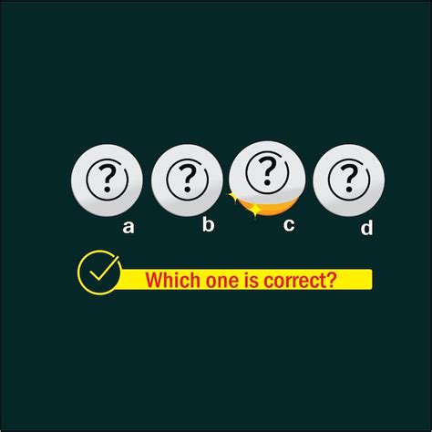 Premium Vector Selection Correct Variation Concept From Given Multiple Options Correct Mark