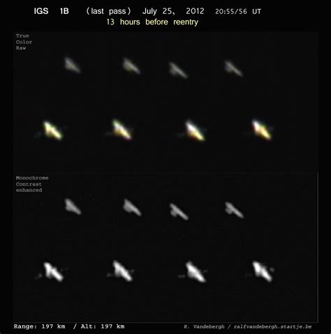 Photograph Of Spy Satellite Igs 1b Captured In Its Final Orbits