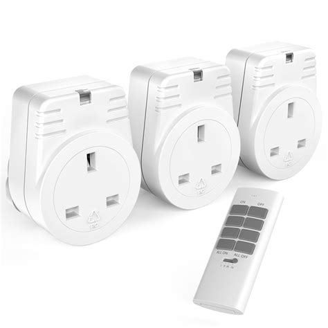 Touchxel 3120w Uk Remote Control Plug Sockets 3 Outlets 1 Remote