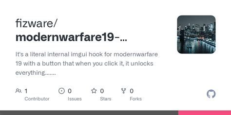 github fizware modernwarfare19 unlockall it s a literal internal