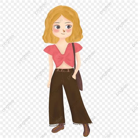 Short Hair Girl Cartoon Character Drawing