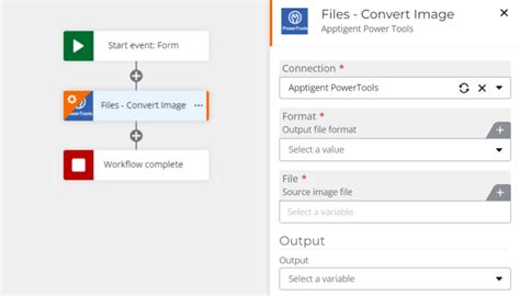 convert image to a different format powertools workflow automation plugin