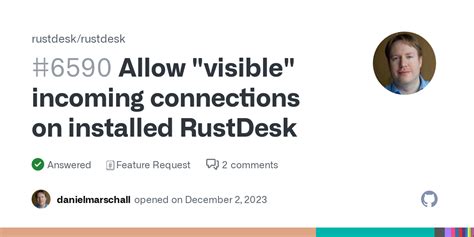 Allow Visible Incoming Connections On Installed Rustdesk · Rustdesk