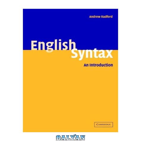 دانلود کتاب english syntax an introduction بلیان