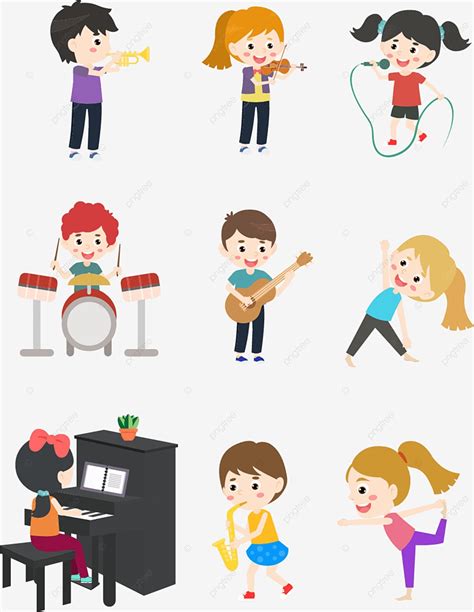 악기를 연주하는 아이들 음악 사람 아이 Png 일러스트 및 벡터 에 대한 무료 다운로드 Pngtree