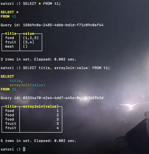 Clickhouse 中的数据查询以及各种子句 万明珠 博客园