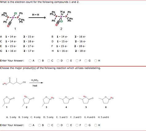 Solved What Is The Electron Count For The Following