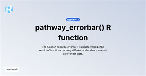 Pathwayerrorbar R Function From Ggpicrust2 R Packages