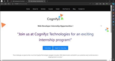 Kedar Durugade On Linkedin Webdevelopment Internship Landingpage Cognifyz Uiux