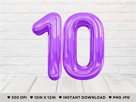 Number 10 Purple Graphic By Designscape Arts · Creative Fabrica