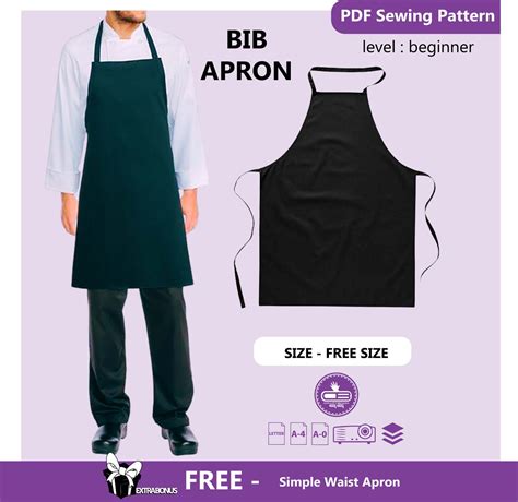 Bib Apron Pdf Sewing Pattern Craftbook99