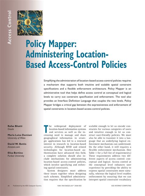 Pdf Policy Mapper Administering Location Based Access Control Policies