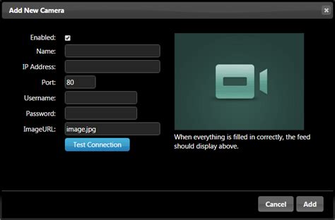 Camera Setup Domoticz