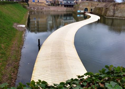 Floating Bridge By Roandad Crosses The Moat Of A Dutch Fortress