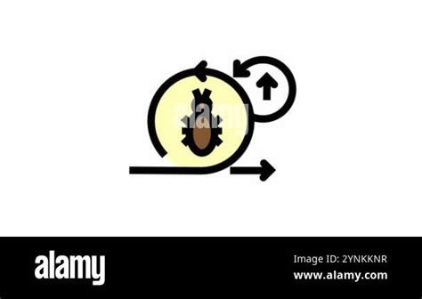 Modern Agile Bug Sprint Circle Animated Icon Agile And Teamwork Symbol Motion Design Stock