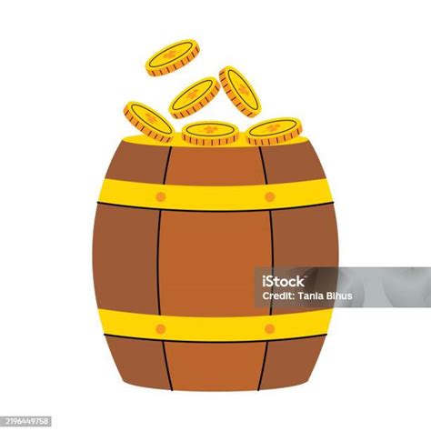 금화가 있는 나무 통 성 패트릭의 날을 위한 황금 통 벡터 일러스트 레이 션 0명에 대한 스톡 벡터 아트 및 기타 이미지 0명 St Patricks Day 갈색