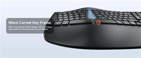 Ergonomic Wireless Keyboard Mouse Combo Mk835 Wave Keys Bluetooth 2 4g Split Design