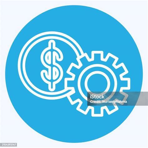 아이콘 재무 설정 금융 및 세금 기호와 관련이 있습니다 파란 눈 스타일 심플한 디자인 일러스트레이션 개발에 대한 스톡 벡터 아트