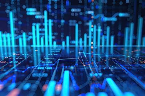 Blue Economic Graph With Market Data Visualization Premium Ai