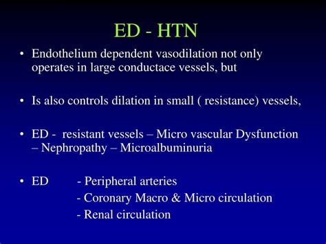 Ppt Endothelial Dysfunction In Hypertension Powerpoint Presentation
