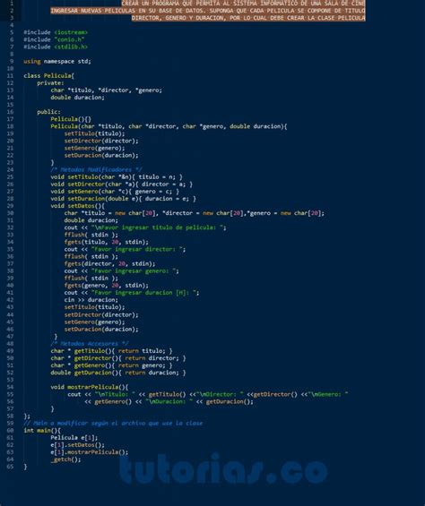 POO Visual C Clase Pelicula Tutorias Co