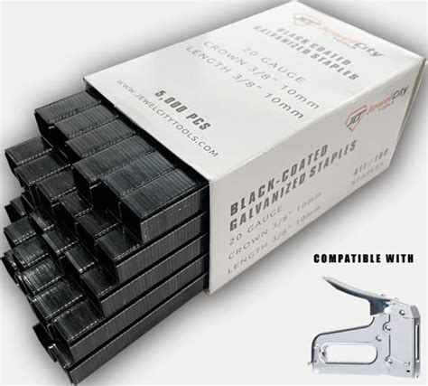 Jewel City Tools Black T50 Staples Heavy Duty Black Colored Staples 3