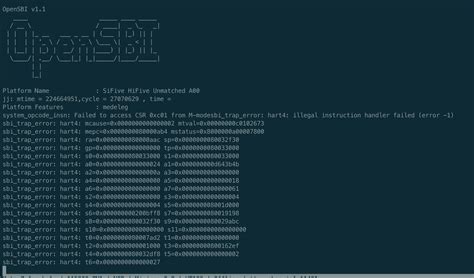 failed to access csr 0xc01 from m modesbi trap error · issue 181 · sifive freedom u sdk · github