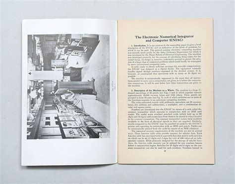 The Electronic Numerical Integrator And Computer Eniac In Mathematical Tables And Computation