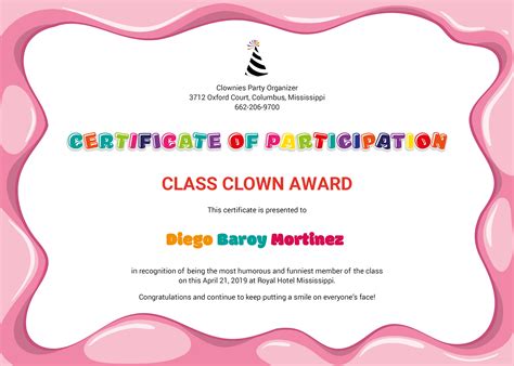 Funny Award Certificates Templates Free