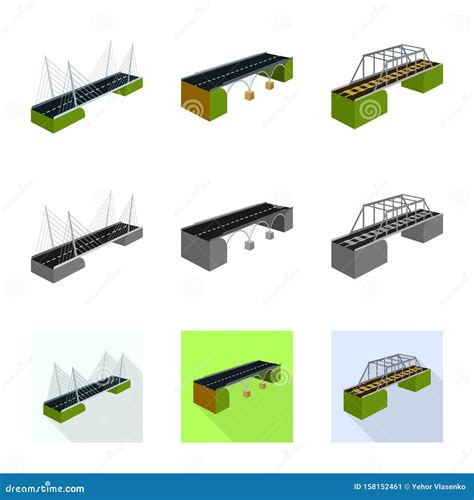 Vector Design Of Connection And Design Icon Collection Of Connection And Side Stock Vector