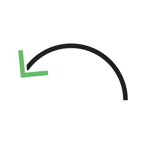 Undo Line Green And Black Icon 9690984 Vector Art At Vecteezy