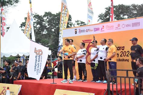 Ribuan Runners Meriahkan Event Bhayangkara Babel Run 2024 KABARBANGKA