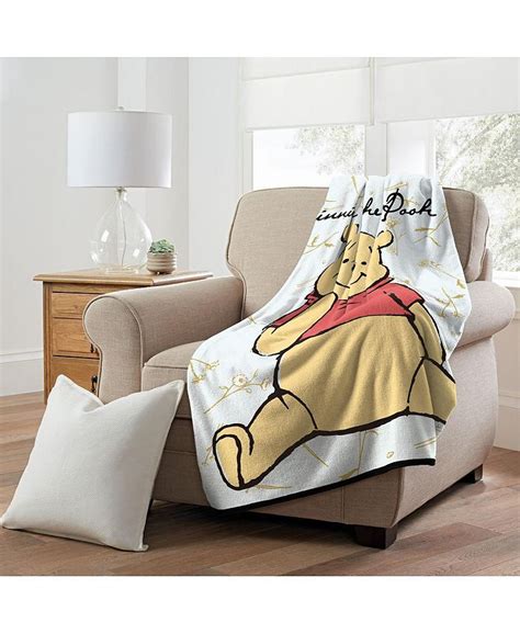 Disney Winnie The Pooh Silly Bear Fleece Super Plush Throw Blanket 46