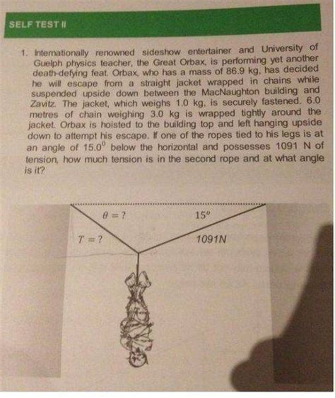 Find Tension And Angle From Second Rope Physics Forums