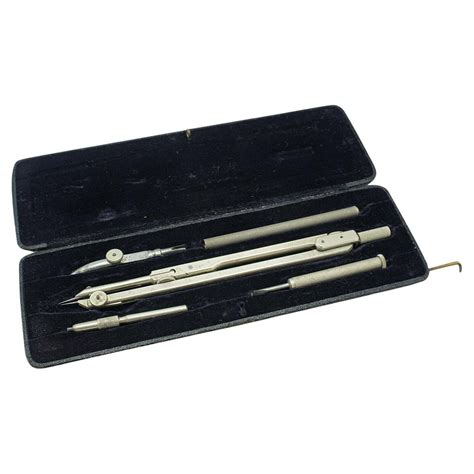 Vintage Draughtsmans Set German Drawing Instruments Tools Richter