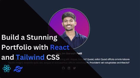 Ganesh Patil On Linkedin 📍react Tailwind Portfolio Template Dark